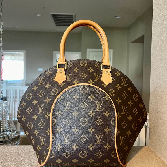 Louis Vuitton | Bags | Authentic Lv Ellipse Mm Canvas Tote Brown | Poshmark